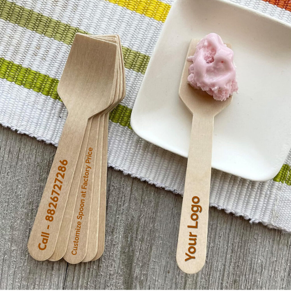 custom printed ice cream spoon, 95mm Ice Spoon Manufacturer