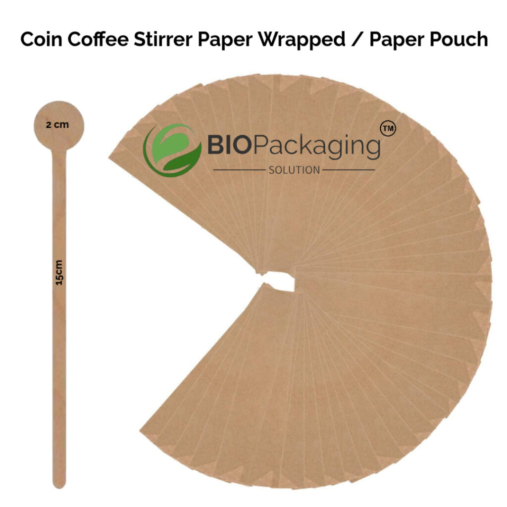 Coin Coffee Stirrer Paper Wrapped Manufacturers & Supplier Delhi