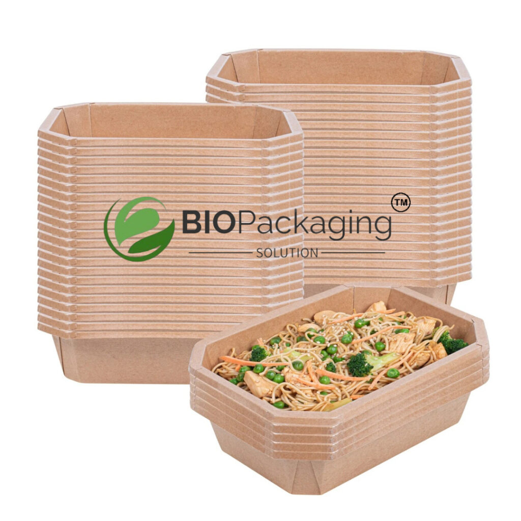 500ml Octagonal Kraft Paper Food Container Manufacturer Factory